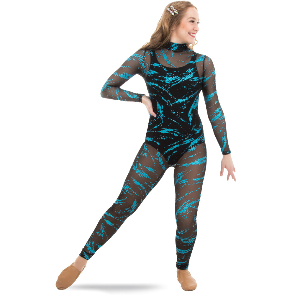AC6225: Say So Glitter Mesh Unitard - Just For Kix