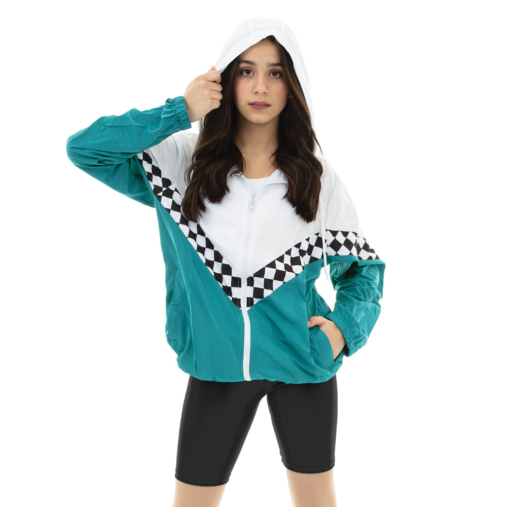 Full Zip Hooded Windbreaker Jacket : AC6299 - Just For Kix